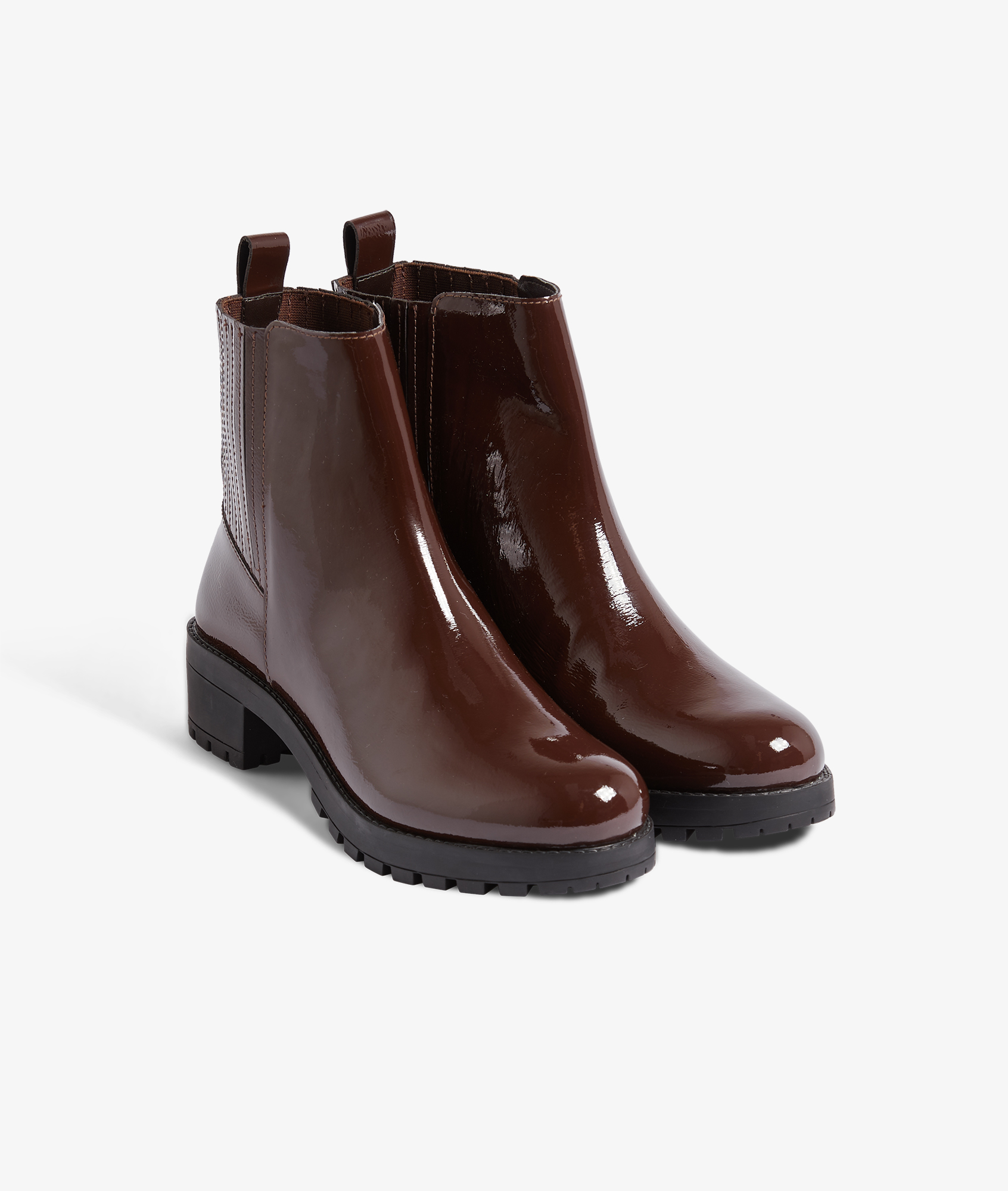 Botines de charol IVORY CHOCOLAT - ETAM