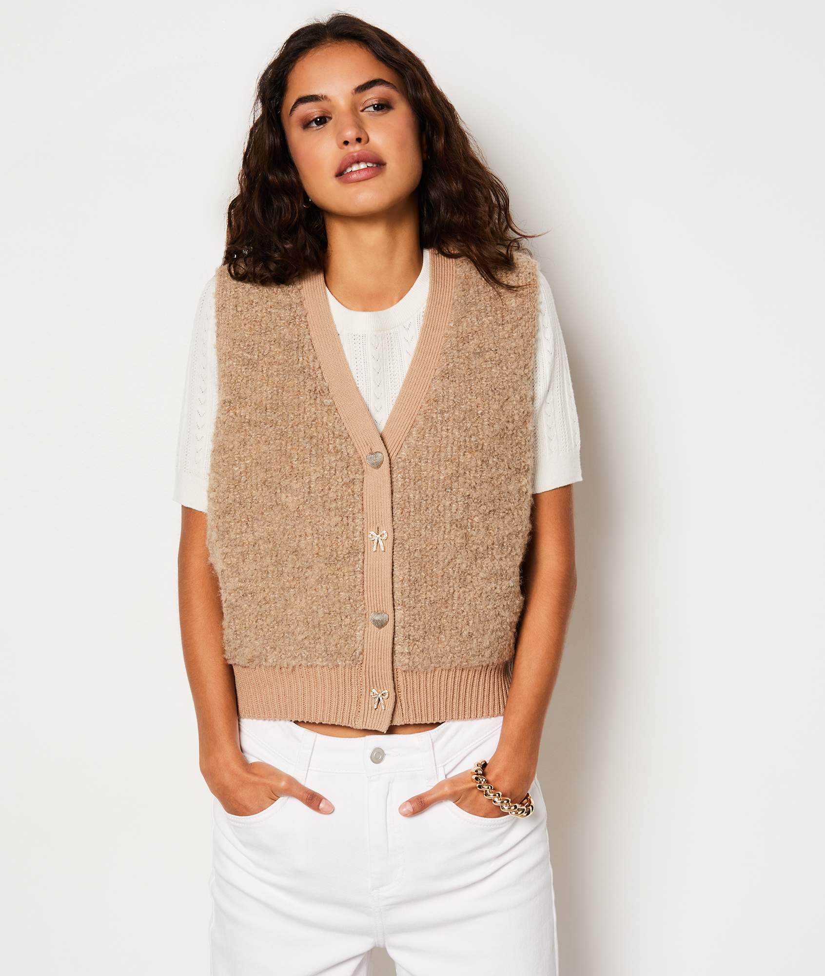 Chaleco sin mangas FREYA CHOCOLAT - ETAM